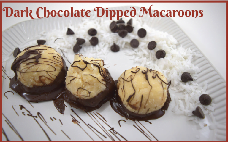 Low-Calorie Dark Chocolate Dipped Macaroon Recipe | MD Diet